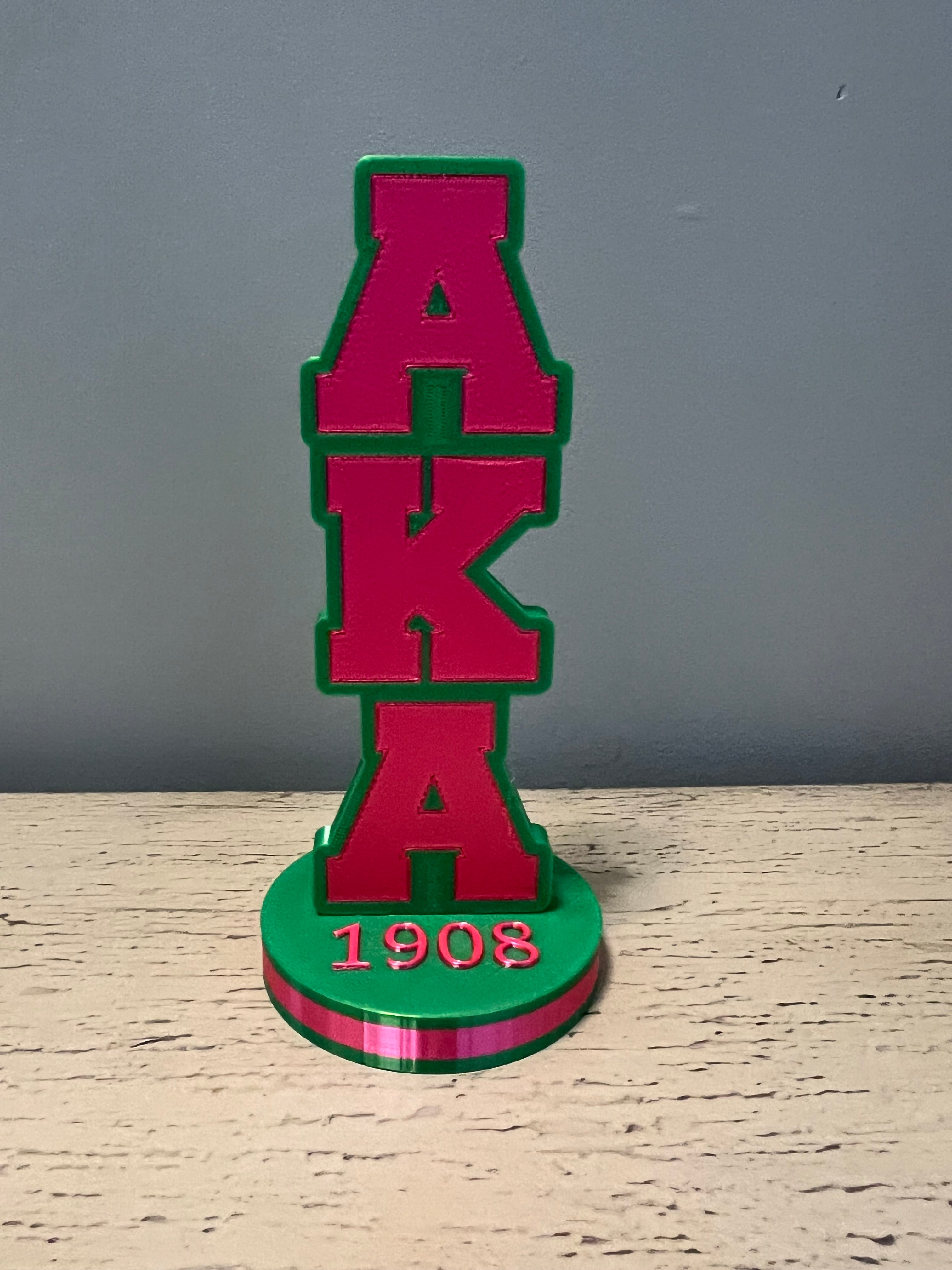 Alpha Kappa Alpha AKA Desk Plate Pink – Pretty Pleze