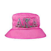 Alpha Kappa Alpha Embroidered Bucket Hat Pink Size L/XL 61 CM – Pretty ...