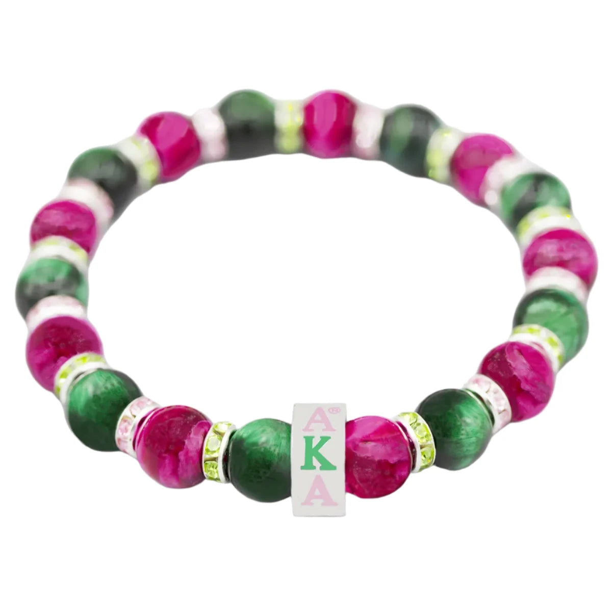 Alpha Kappa Alpha Natural Stone Beaded Bracelet Tiger Eye stones ...