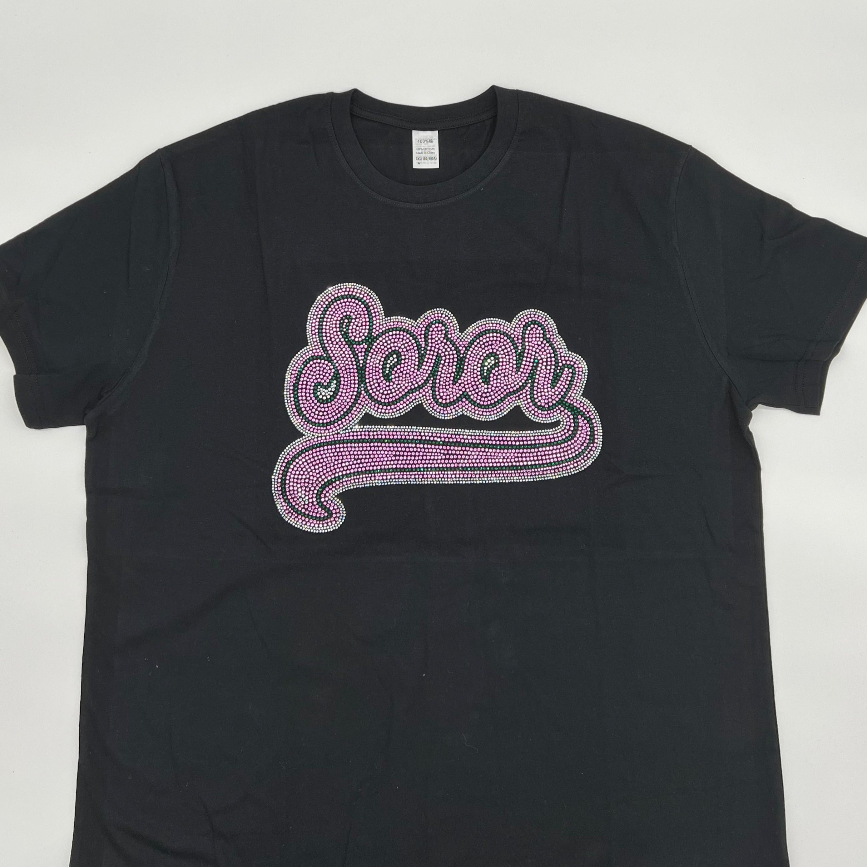 Alpha Kappa Alpha SOROR Rhinestone Bling Cocktail T-Shirt – Pretty Pleze